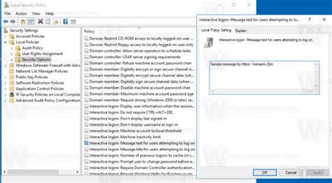 How To Add A Sign In Message In Windows 10