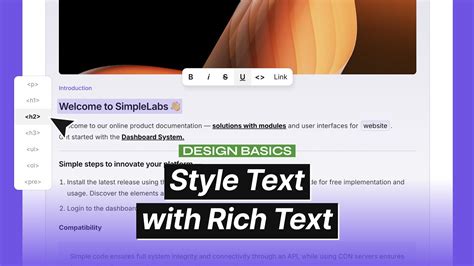Style Text With Rich Text Youtube