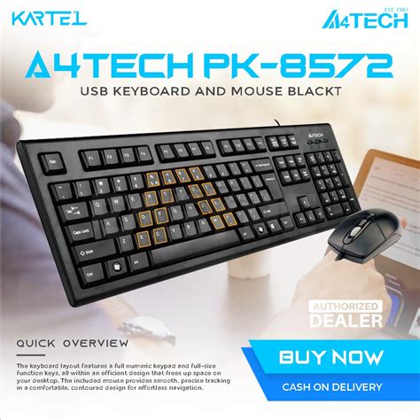 A4tech Krs 8572 Usb Keyboard And Mouse Combo Brandnew And Original