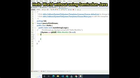 Java Tips In Tamil Hello World Program Without Semicolon In Java