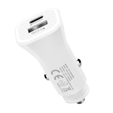 Universal Pd20w Fast Car Charger Usb Type C Ports Adapter Socket Kit Fast Charging Adapter