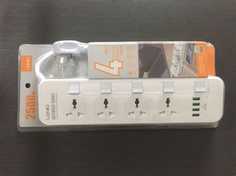 Ldnio Extension Cord Power Socket Strip Plug Electric Cable Adapter Fast Charge TV Home