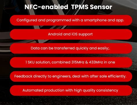 Qqr Nfc Tpms Sensor Reliable Tire Pressure Monitor