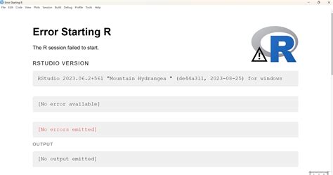 Rstudio Suddenly Fails To Open And The Following Screen Appears