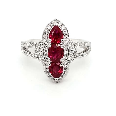 18k White Gold Ruby And Diamond Ring 001 200 01621 18kw Bethel Quality Gem Llc Bethel Ct