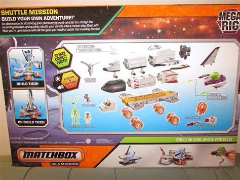 Matchbox Mega Rig Space Ship Shuttle Mission Building System Set Cjf04