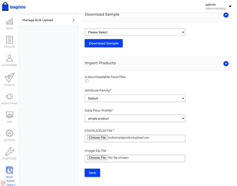 Laravel Ecommerce Bulk Upload Bagisto