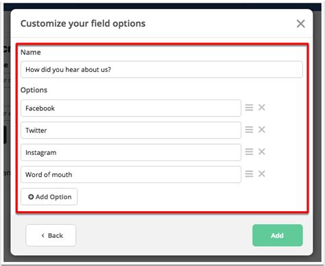 how do i add a dropdown field to my form activecampaign help center