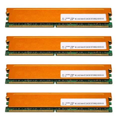 4x 2 Go De Mémoire Ram Ddr2 1066 Mhz Pc2 8500 18v Pc Ram Memoria 240 Broches Pour Intel Dimm