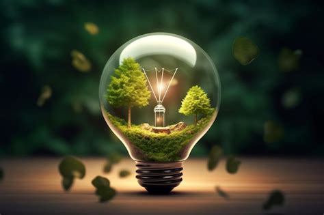 Premium AI Image A Light Bulb With A Tree Inside