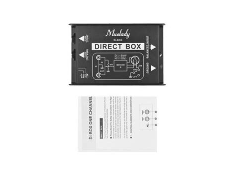 Muslady Single Channel DI Box Direct Injection Audio Box Signal Converter With XLR TRS