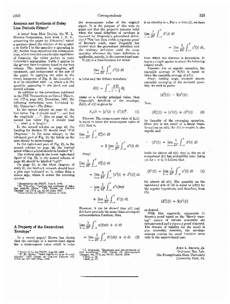Comments On Analysis And Synthesis Of Delay Line Periodic Filters Ieee Journals And Magazine