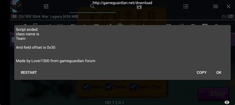 Class Name And Field Offset Searcher Lua Scripts Gameguardian