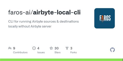 Github Faros Aiairbyte Local Cli Cli For Running Airbyte Sources