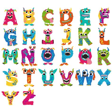 알파벳 다이아몬드 페인팅 스티커 키트 26 개 Diy 라인석 자수 모자이크 스티커 어린이를 위한 숫자로 아트 크래프트 장난감 선물 Aliexpress