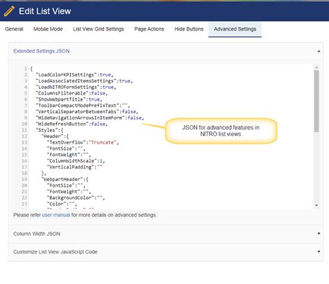 Crow Canyon List View Advanced Settings Crow Canyon Software Support