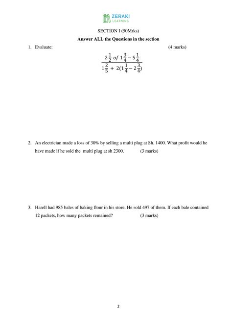 Solution Mathematics Mathematics Form 1 Question Paper Studypool