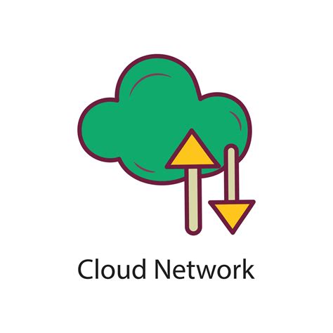 Cloud Network Filled Outline Icon Design Illustration Data Symbol On White Background Eps 10