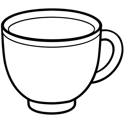 Premium Vector Cup Outline Coloring Book Page Line Art Illustration
