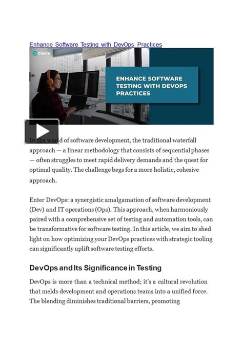 Ppt Enhance Software Testing With Devops Practices Powerpoint
