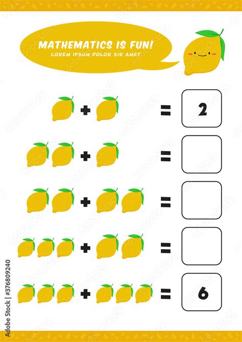 Counting Two Sets Oranges And Lemons Counting Maths Worksheets Worksheets Library
