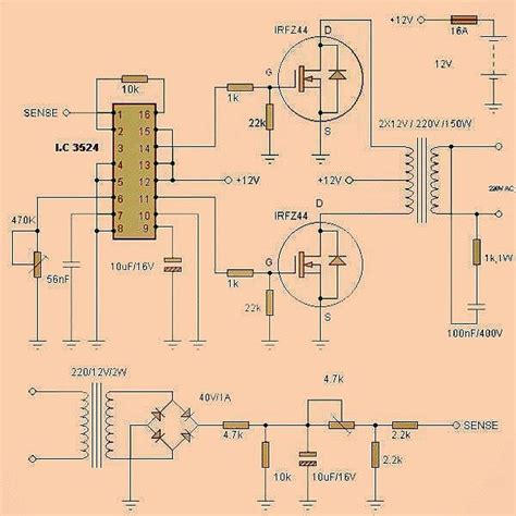 Pwm Inverter Using Ic Tl494 Circuit Homemade Circuit Projects Artofit