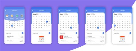 Mobile Calendar UI Design On Behance