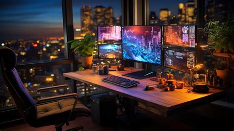 Premium Photo Productive Workstation Setup