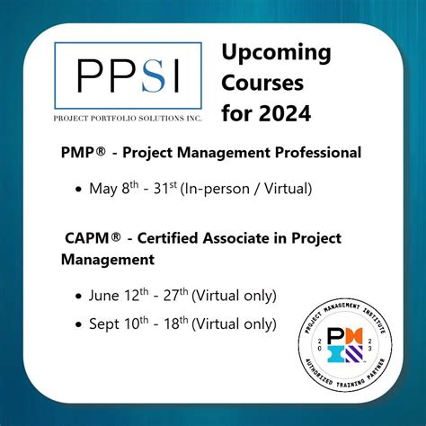 Ppsi Project Portfolio Solutions Inc On Linkedin Pmi