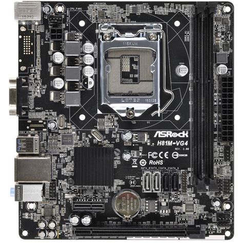 Placa Mae Mb Asrock P Intel Lga Matx H M Vg R Som Vga Lan Usb