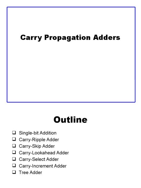 Carry Propagation Adders Pdf Digital Electronics Arithmetic Carry Propagation Adders Pdf Digital Electronics Arithmetic