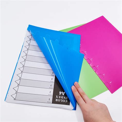 Custom Design Colorful A4 Clear Waterproof L Shape Pp Plastic Folder A3 A4 A5 Wholesale