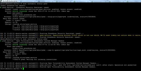 The Greenbone Vulnerability Manager Service Is Not Responding