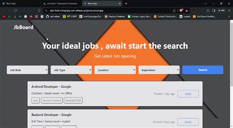 Ram Harsh Pandey On Linkedin React Firebase Tailwindcss Jobfinder Frontenddevelopment