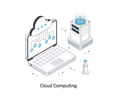 Premium Vector Cloud Computing Isometric Stock Illustration Eps File Stock Illustration