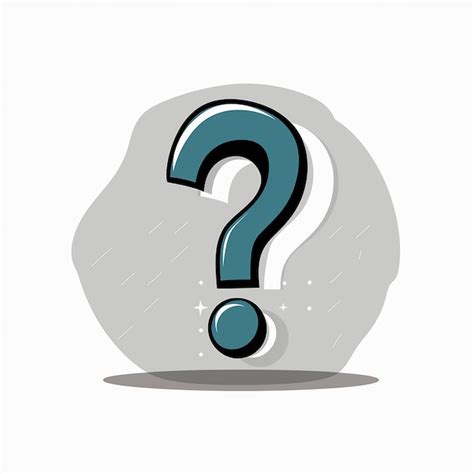 Premium Vector A Stylized Question Mark Predominantly In A Shade Of Teal