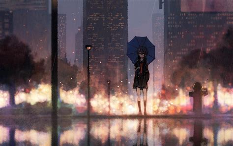 Rainy City Anime Wallpapers Top Free Rainy City Anime Backgrounds