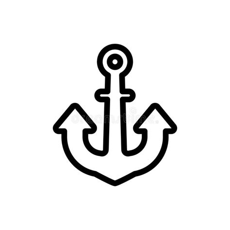 Anchor Icon Isolated On Black Anchor Icon Symbol Suitable For Graphic Design And Websites On A