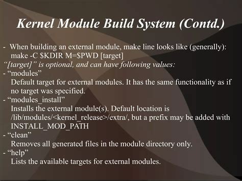introduction to linux kernel modules ppt