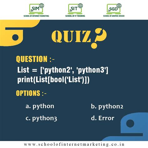 🎯 Test Your Python Knowledge With School Of It Training Facebook