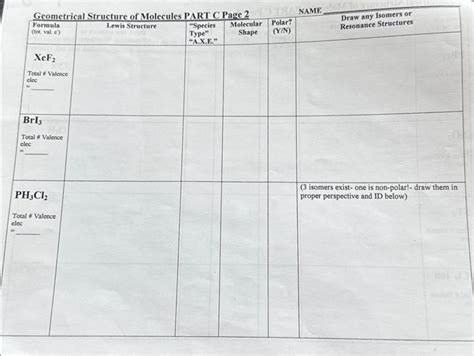 Solved Geometrical Structure Of Molecules Part C Page