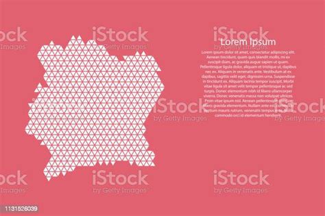 아이 보 리 해안 지도 배너 포스터 인사말 카드에 대 한 노드와 핑크 산호 색 배경에 기하학적 패턴을 반복 흰색 삼각형에서 추상적인 회로도 벡터 일러스트입니다 3차원 형태에