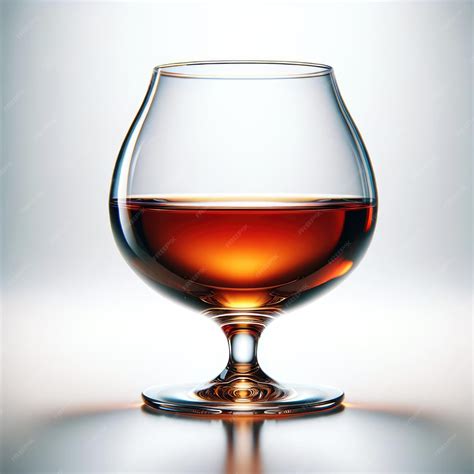 Premium Photo A Brandy Snifter Glass On A Stark White Background