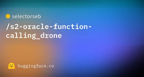 Selectorseb S Oracle Function Calling Drone Hugging Face