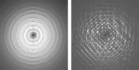 Image Plate Diffraction Patterns Obtained From A Polycrystalline Sample Download Scientific