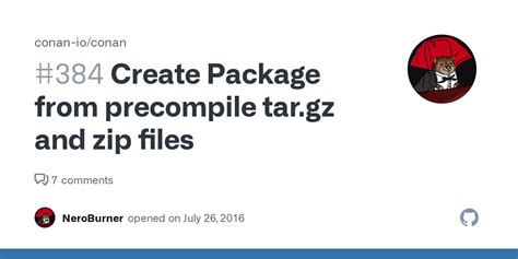 Create Package From Precompile Targz And Zip Files · Issue 384