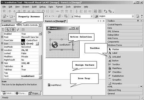 Vs Net Integrated Development Environment Ide Net Windows® Forms