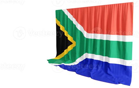 South Africa Flag Curtain In 3d Rendering Called Flag Of South Africa