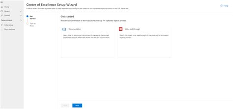 Coe Starter Kit Feature Setup Wizard For Clean Up Of Orphaned