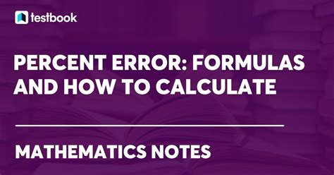 Percent Error Definition Formula Calculation Examples